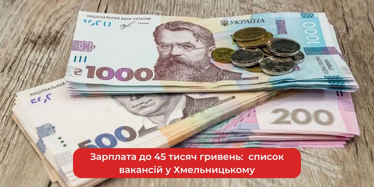 Зарплата до 45 тисяч гривень: список вакансій у Хмельницькому - vsim.ua