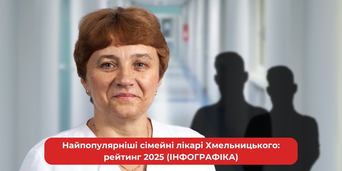 Найпопулярніші сімейні лікарі Хмельницького: рейтинг 2025 (ІНФОГРАФІКА) - vsim.ua